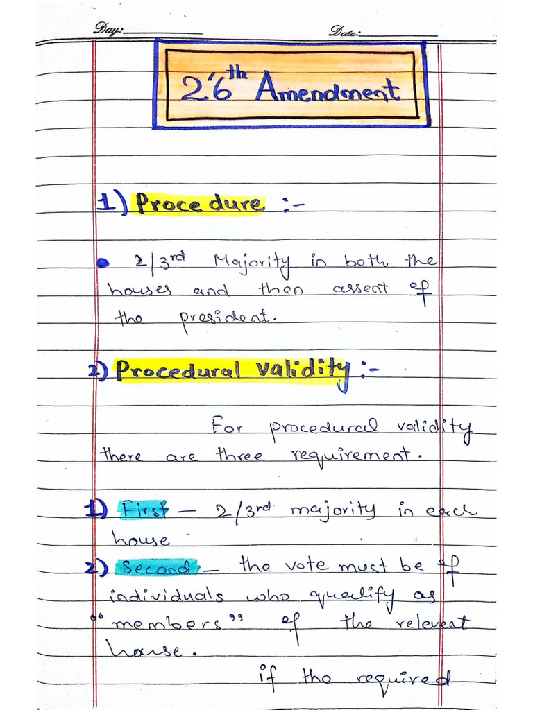 26th Amendment | PDF