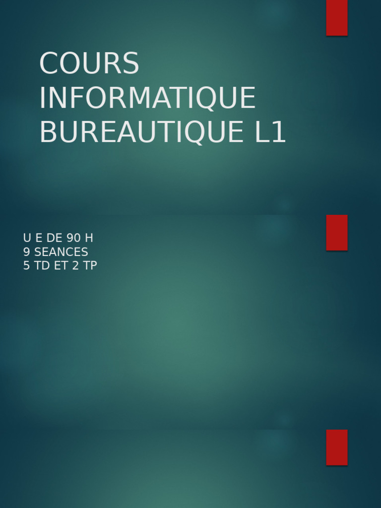 Cours Informatique Bureautique Viii | PDF
