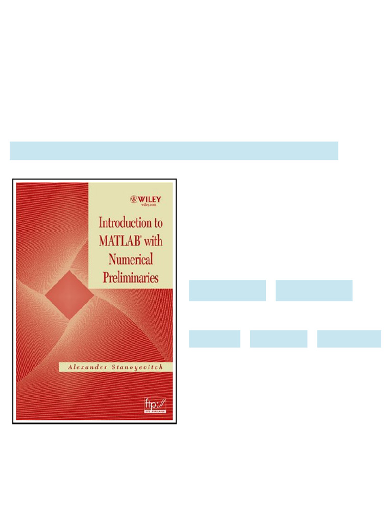 (Ebook) Introduction to MATLAB with Numerical Preliminaries by ...