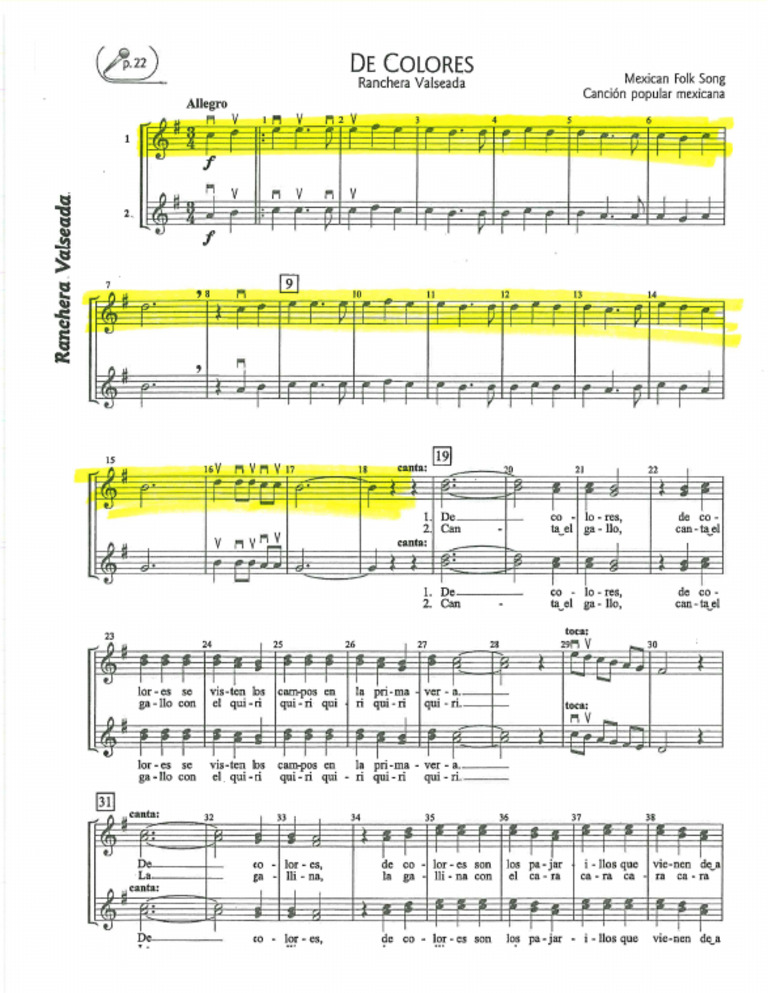 De Colores Violin | PDF