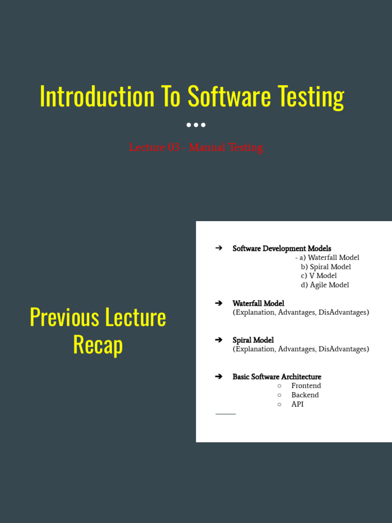 04 Introduction To Software Testing Pdf Software Testing Software