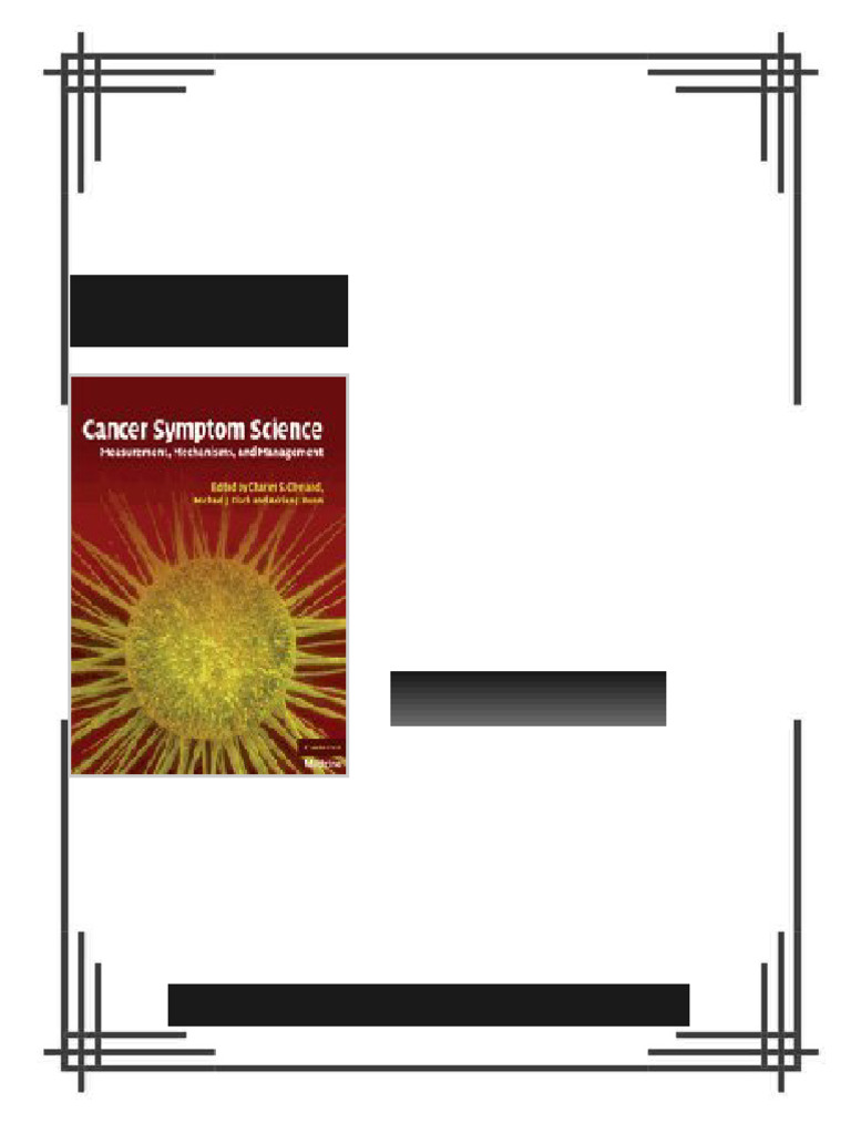 Cancer Symptom Science Measurement Mechanisms and Management 1st ...
