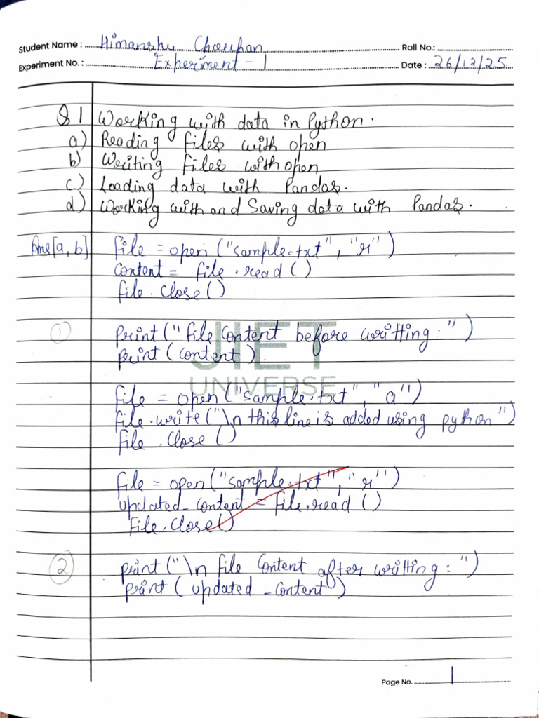 DATA SCIENCE LAB FULL WORK OF PRABHA AARYA MAM | PDF
