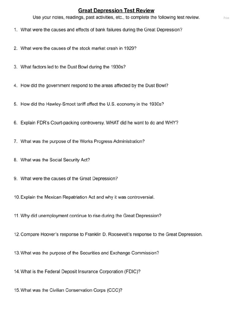 Great Depression Test Review (1).PDF _ Schoology | PDF