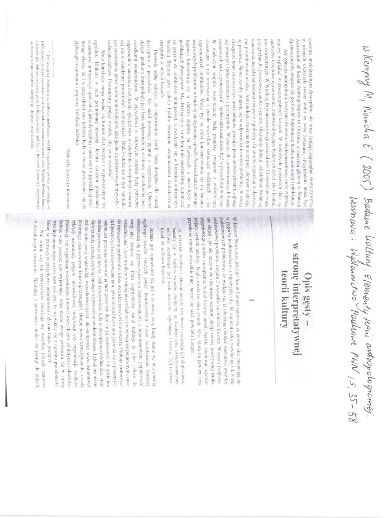 Clifford_Geertz_Opis gęsty | PDF