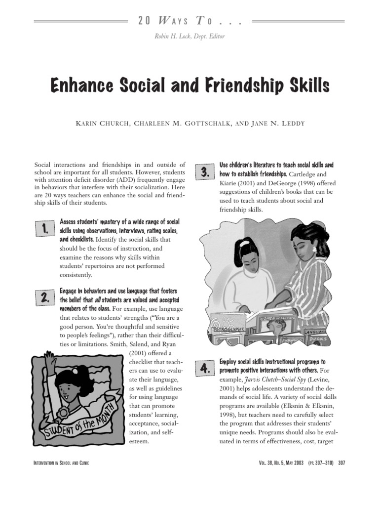 Enhancing Social Skills for Friendship | PDF | Friendship | Social Skills