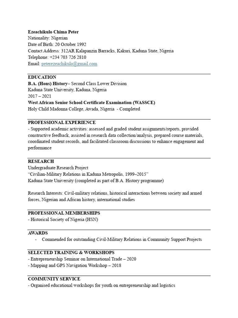 Peter Resume | PDF