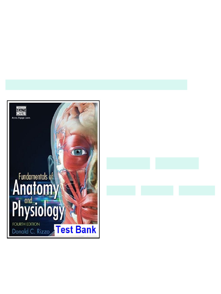 Fundamentals of Anatomy and Physiology 4th Edition Rizzo Test Bank ...