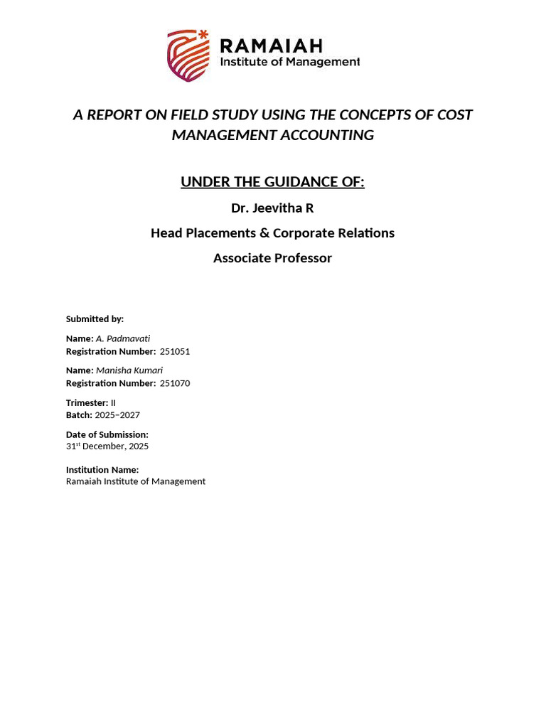 CMA - Assignment (2) | PDF | Cost | Pricing