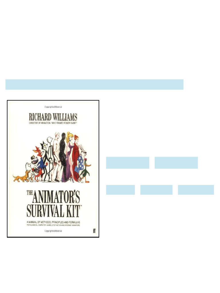 The Animator s Survival Kit First Edition Richard Williams available ...