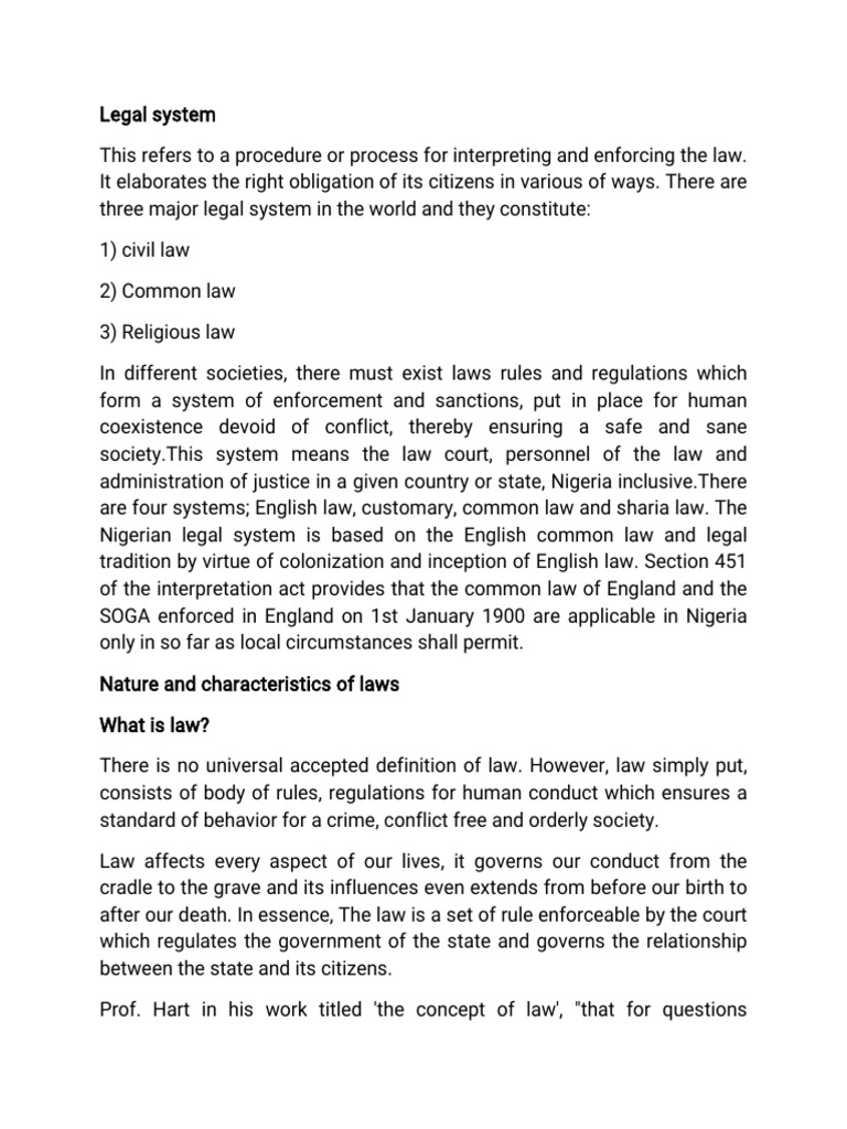 Legal System(Compilation) | PDF