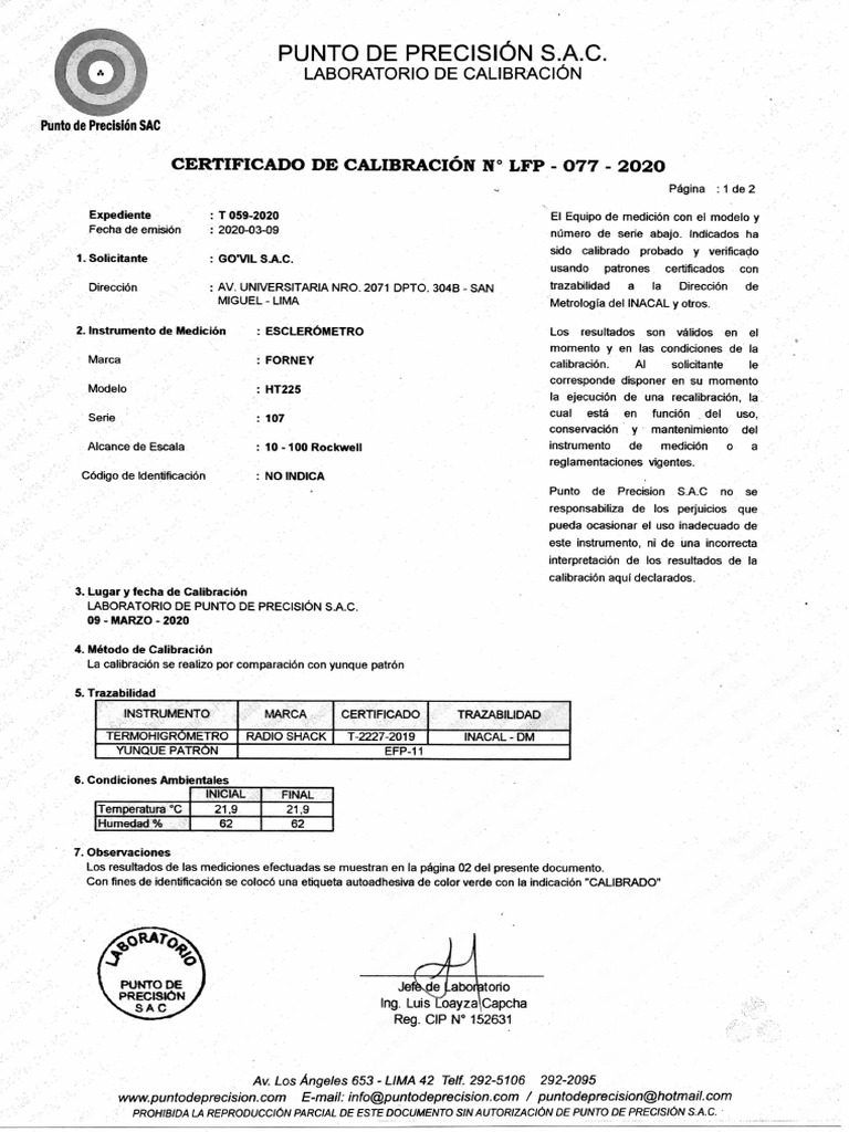Cal Esclerometro | PDF