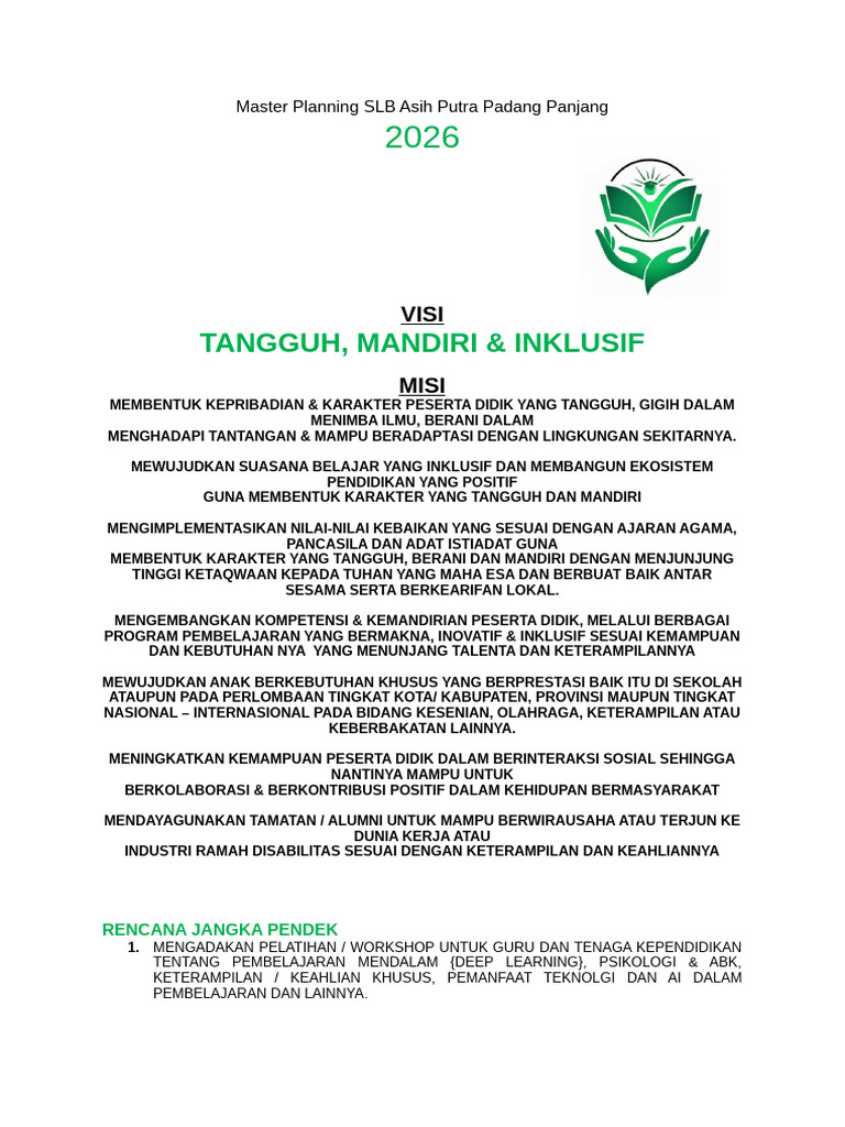 Rencana Pendidikan Inklusif SLB Asih Putra PDF