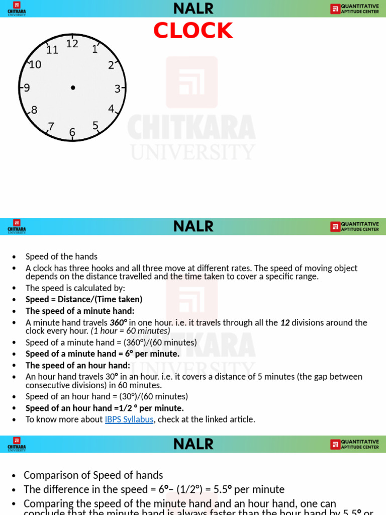 8. CLOCK | PDF | Speed | Hour