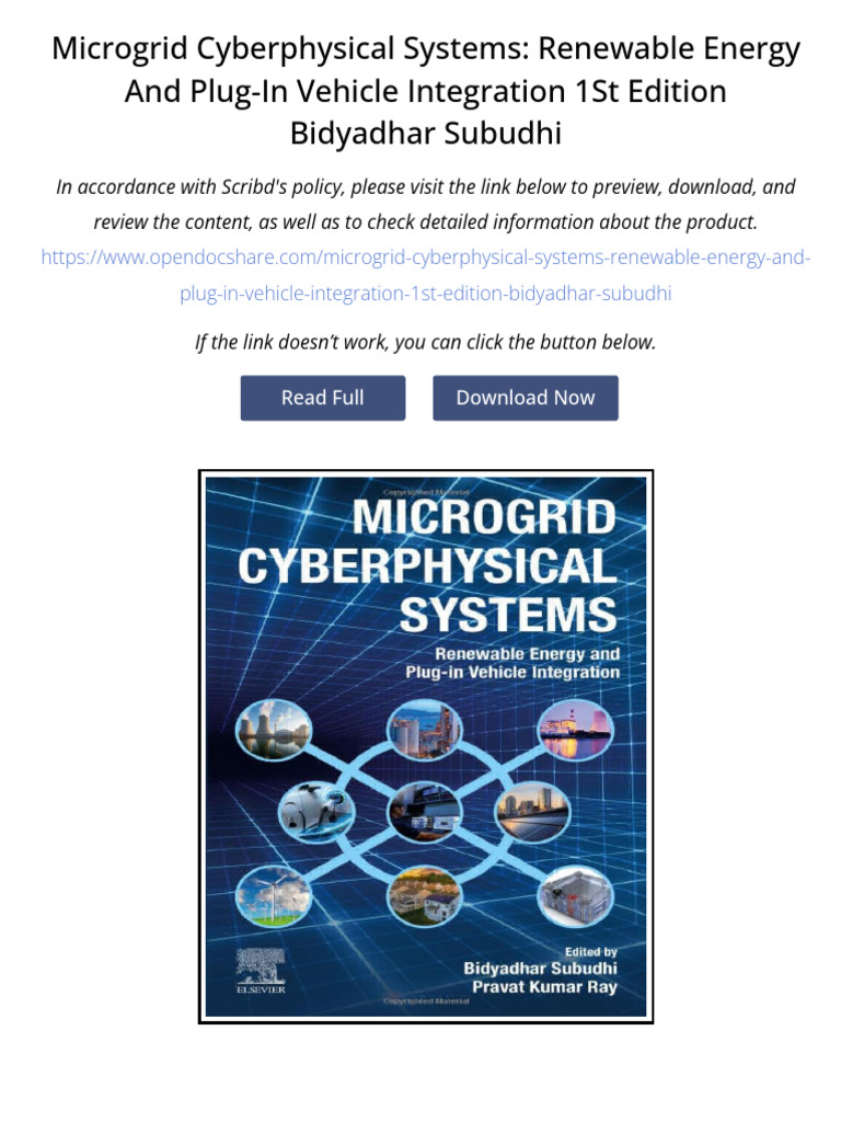 Microgrid Cyberphysical Systems: Renewable Energy and Plug-in Vehicle ...