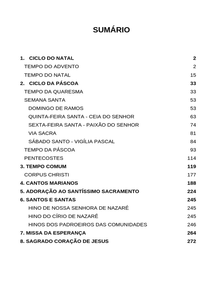 livro de canticos 2026 - paróquia nossa senhora de nazaré - capitrano ...