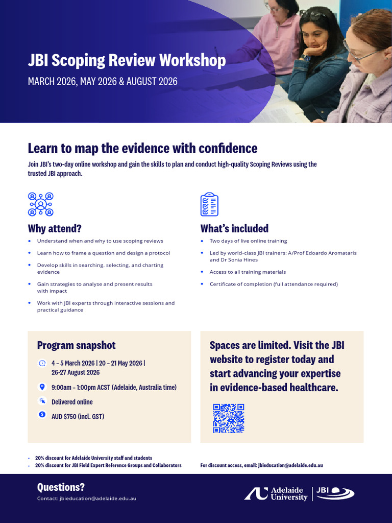 JBI Scoping Review Workshop 2026 | PDF