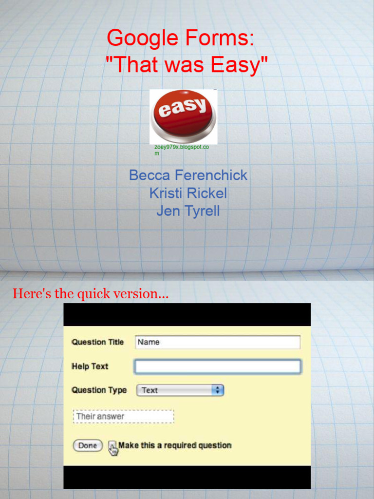 Google Forms Presentation | PDF