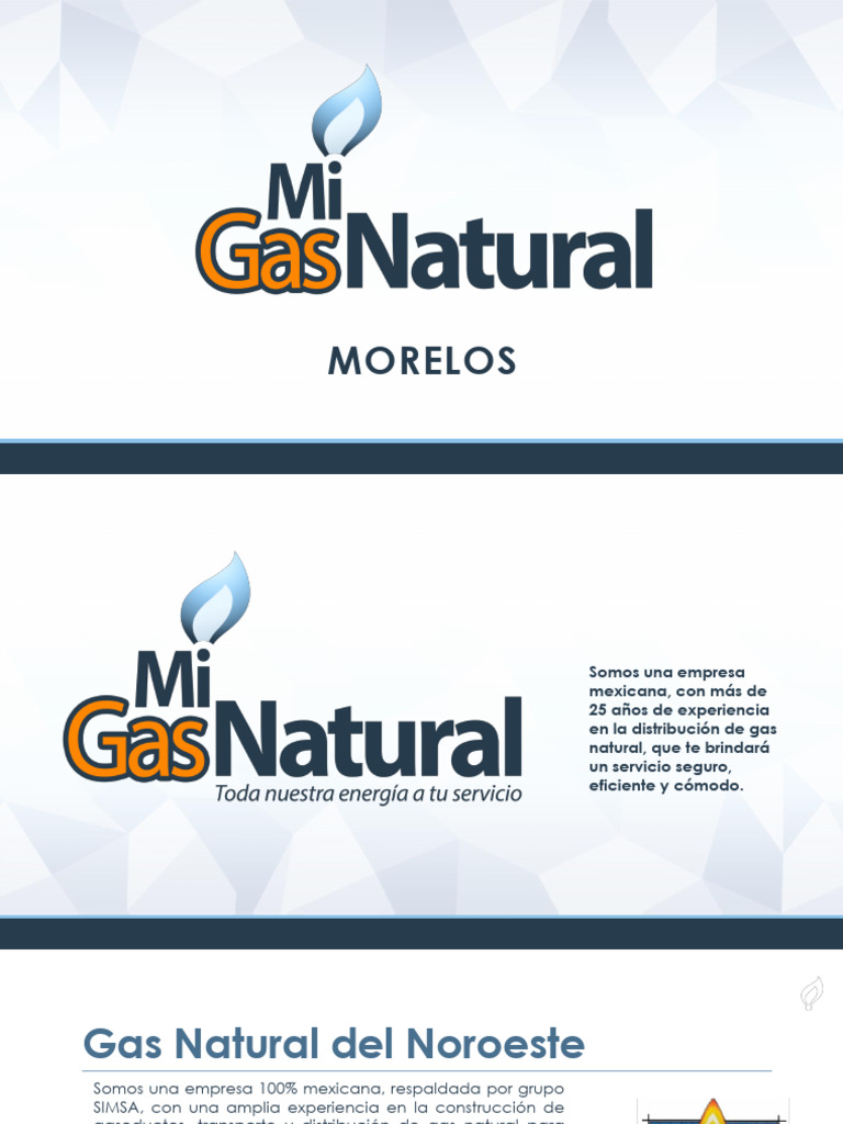 Presentación Mi Gas Natural Residencial Morelos 2024 | PDF | Gas ...