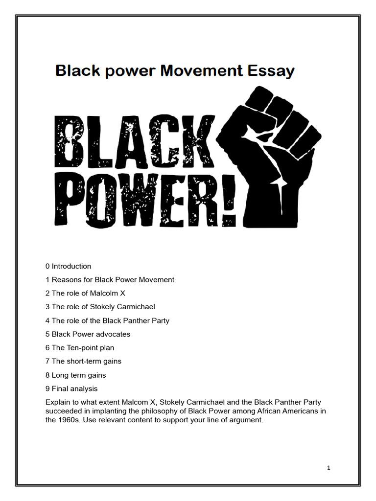 Black Power Movement's Key Figures and Impact | PDF | Black Power ...