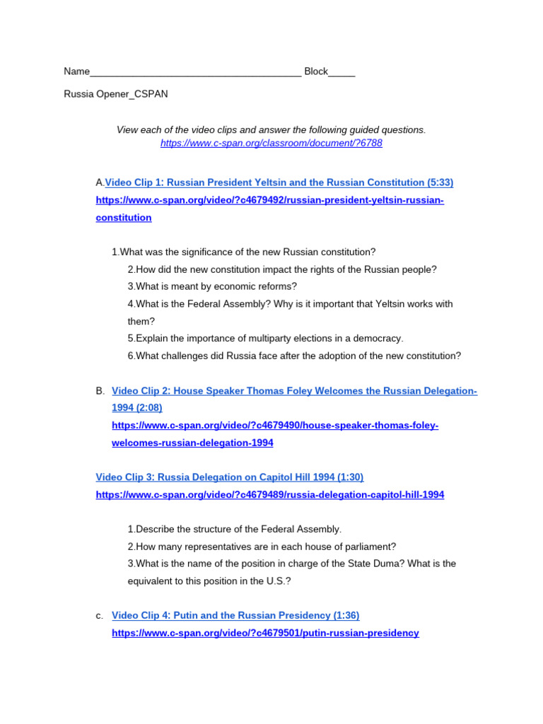 Russia's System of Government and the Russian Constitution_CSPAN ...