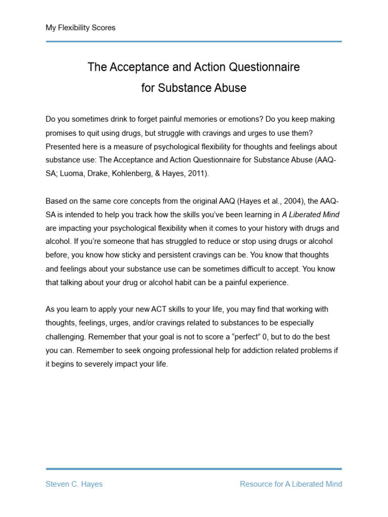Questionnaire For Substance Abuse | PDF | Substance Abuse | Thought