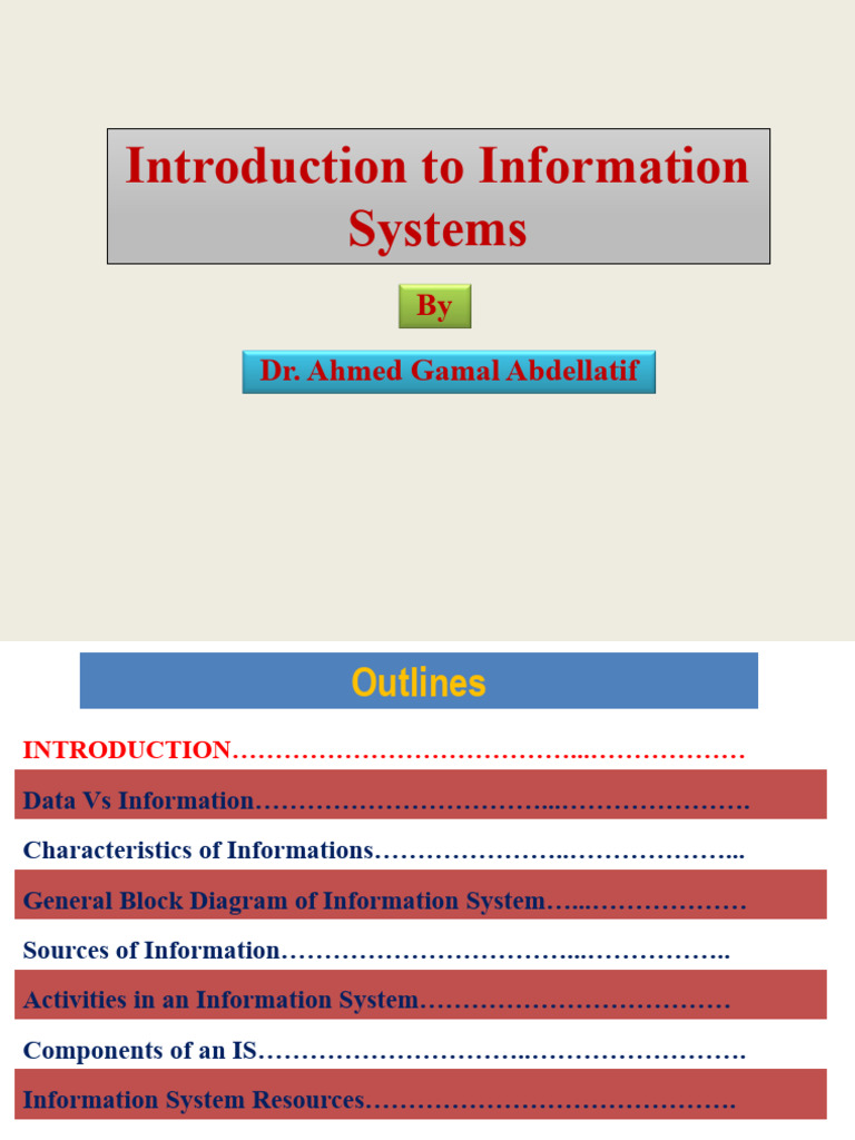 Information System Lec1-2 | PDF | System | Information