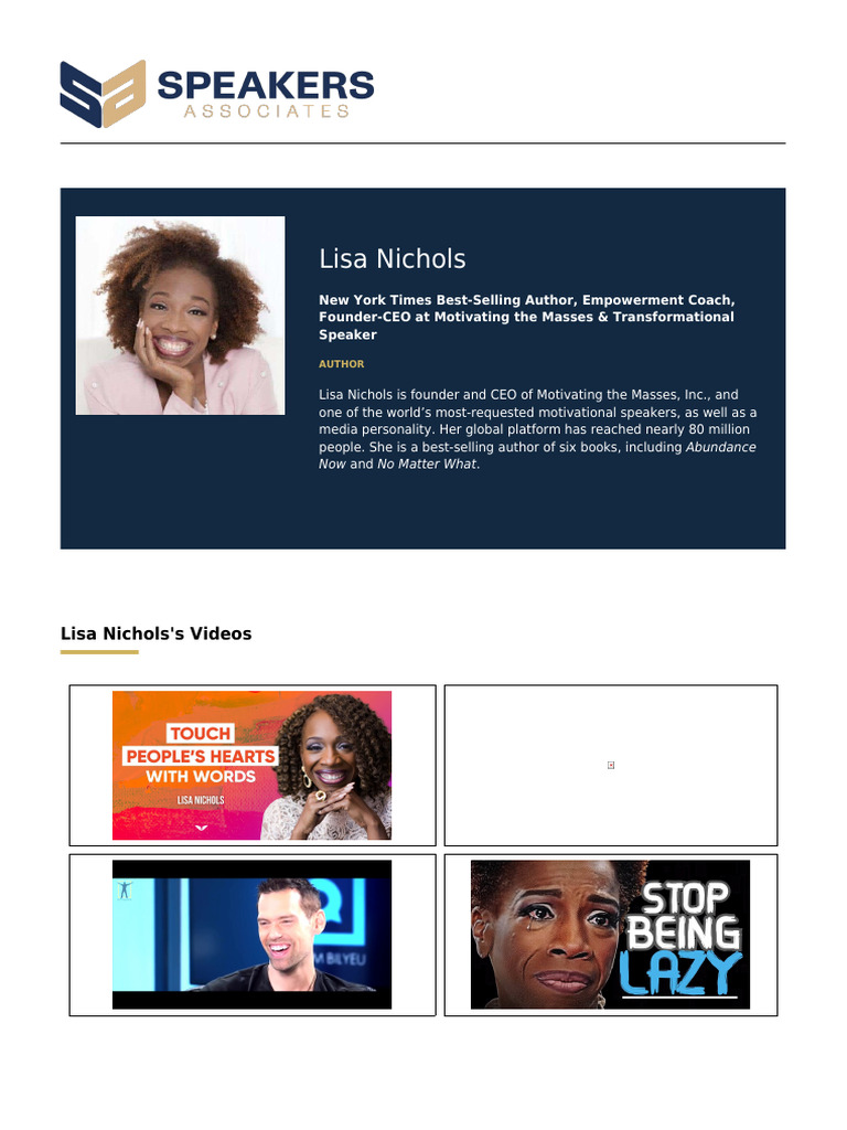 Lisa Nichols | PDF