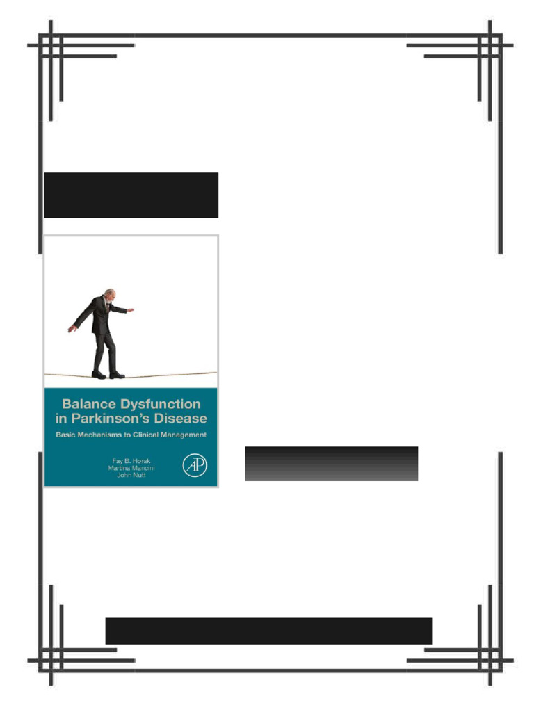 Balance Dysfunction in Parkinson s Disease Basic Mechanisms to Clinical ...
