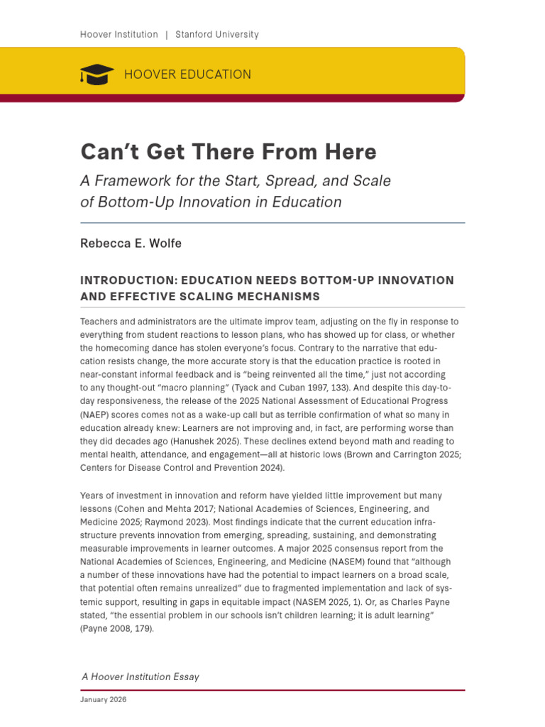 Can’t Get There From Here: A Framework for the Start, Spread, and Scale ...
