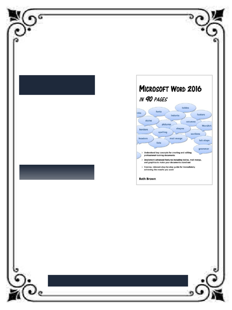 Microsoft Word 2016 In 90 Pages 1st Edition Beth Brown eBook ...