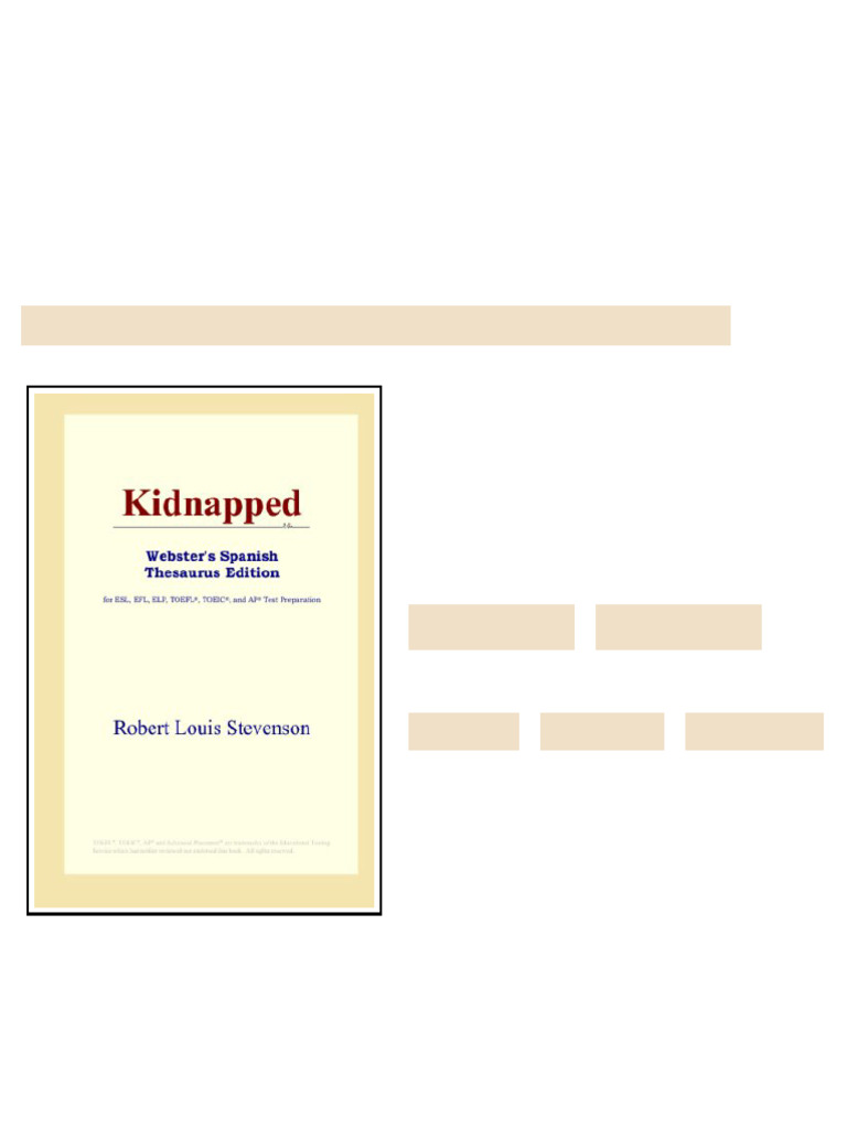 (Ebook) Kidnapped (Webster's Spanish Thesaurus Edition) by Robert Louis ...