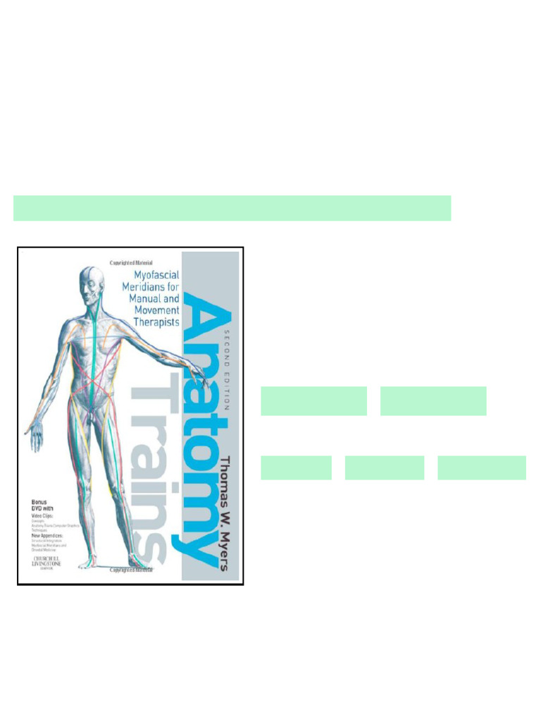 Anatomy Trains Myofascial Meridians for Manual and Movement Therapists ...
