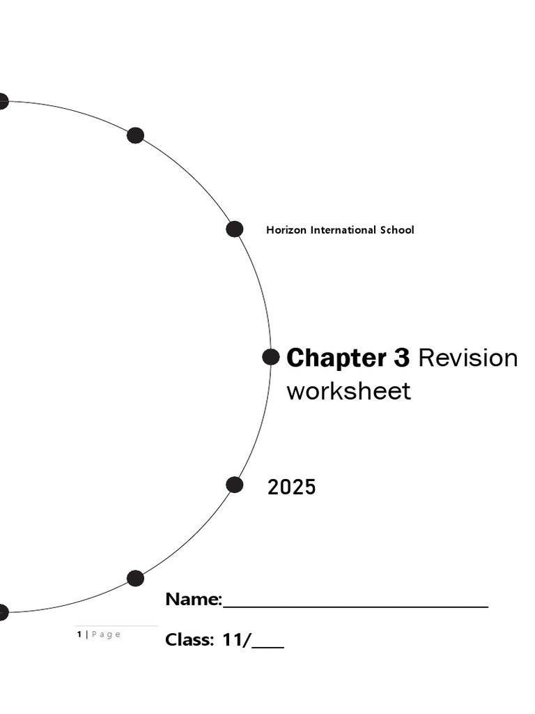 Chapter 3 Revision Worksheet 2025 | PDF
