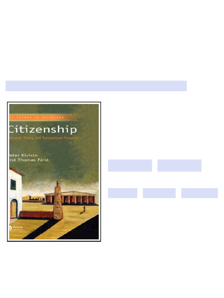 Citizenship Discourse Theory and Transnational Prospects Key Themes in ...