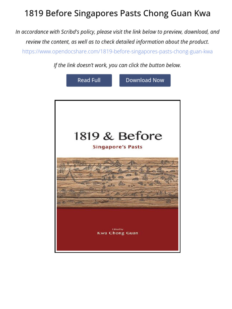 1819 Before Singapores Pasts Chong Guan Kwa | PDF | Singapore | World ...