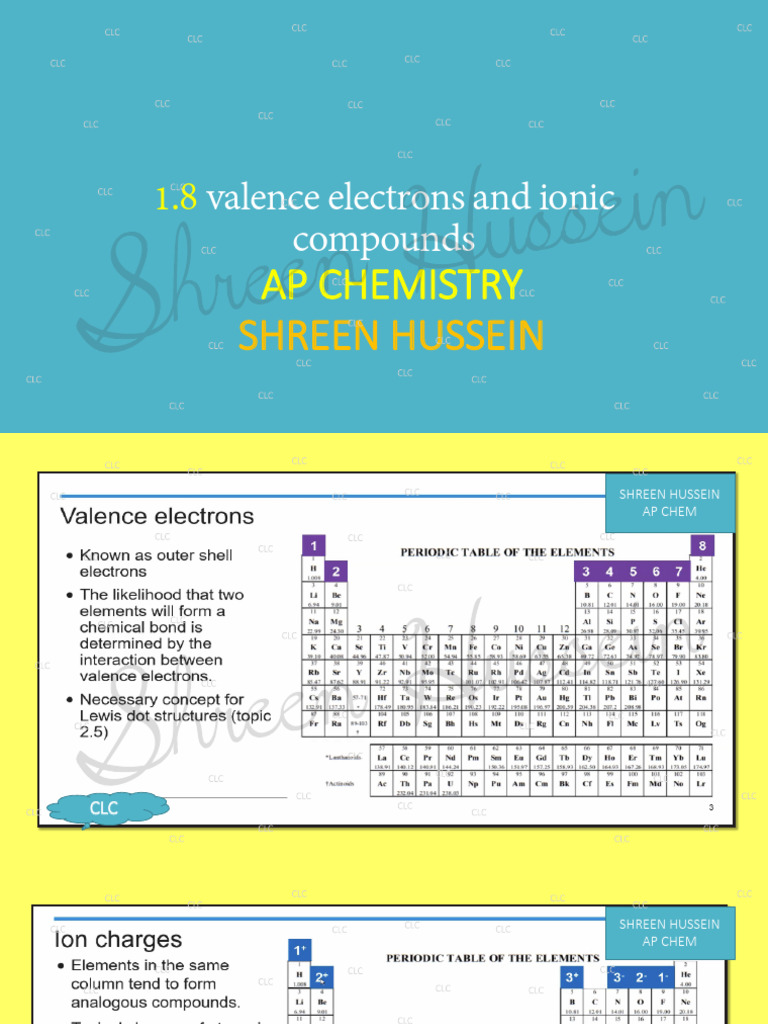 Valence Electrons in Ionic Compounds | PDF