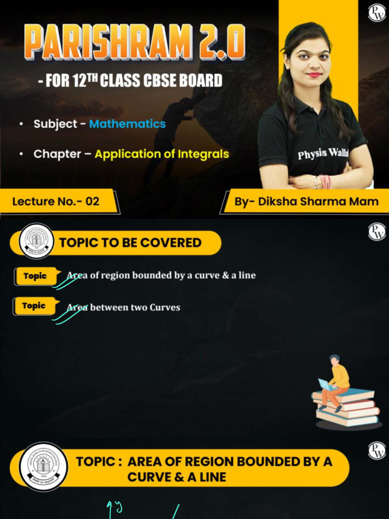 Application of Integrals 02 _ Class Notes | PDF