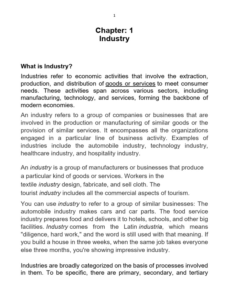 Understanding Industry Types and Roles | PDF | Agriculture | Retail