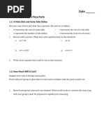 Math Café Menu and Pricing Guide | PDF