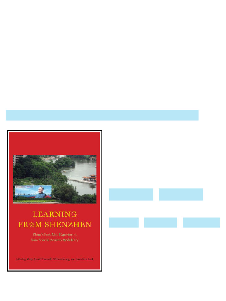 (Ebook) Learning from Shenzhen: China’s Post-Mao Experiment from ...