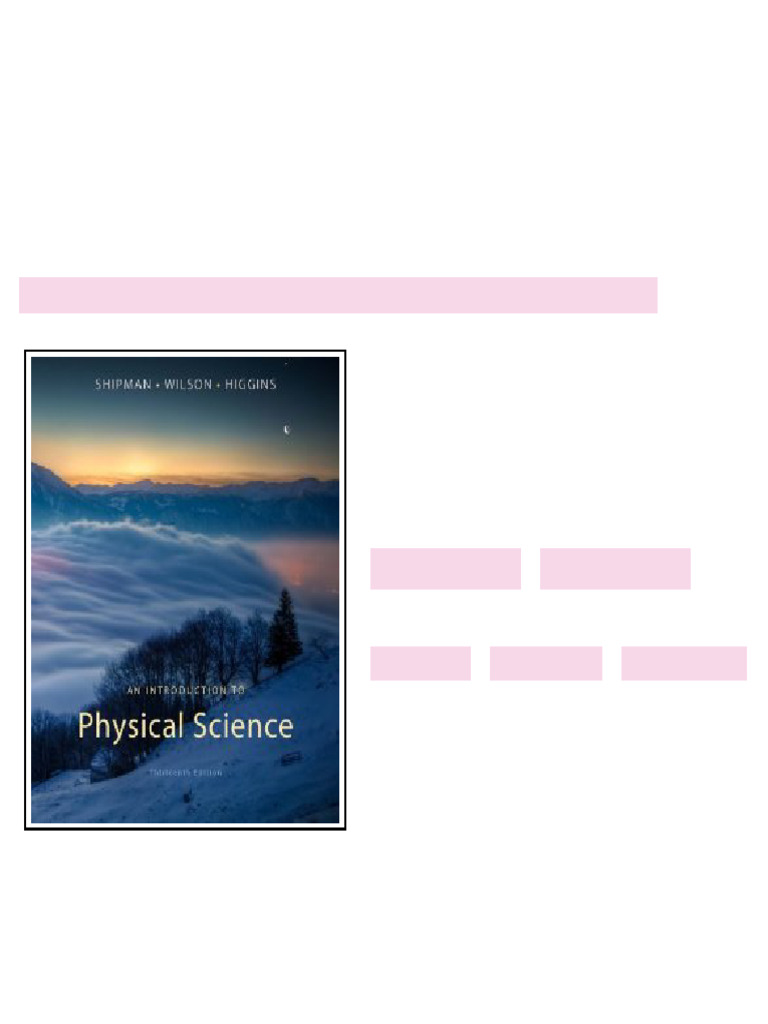 Test Bank for An Introduction to Physical Science, 13th Edition ...