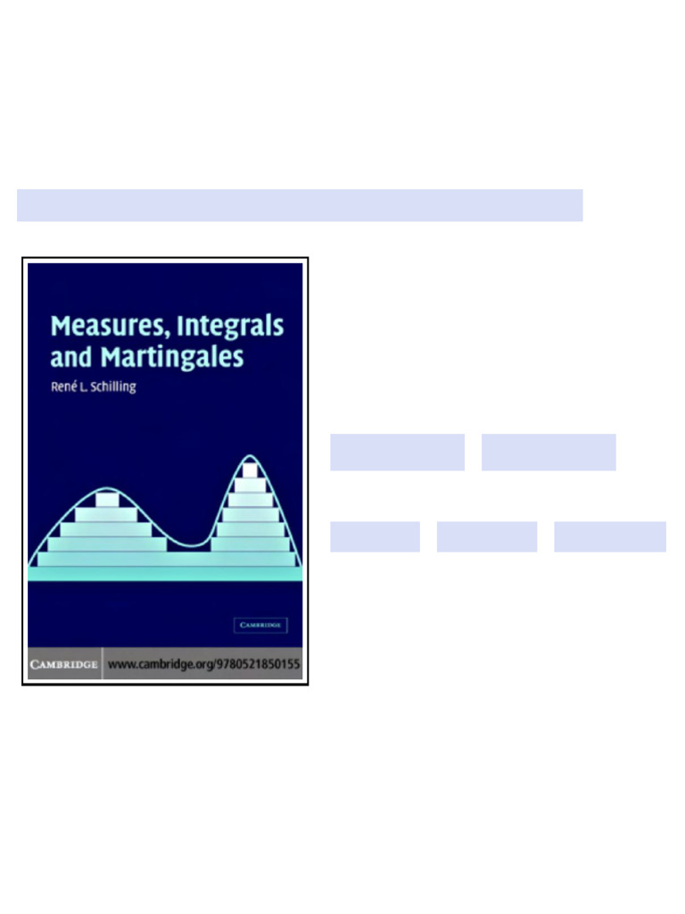 MEASURES INTEGRALS AND MARTINGALES newest edition 2025 | PDF
