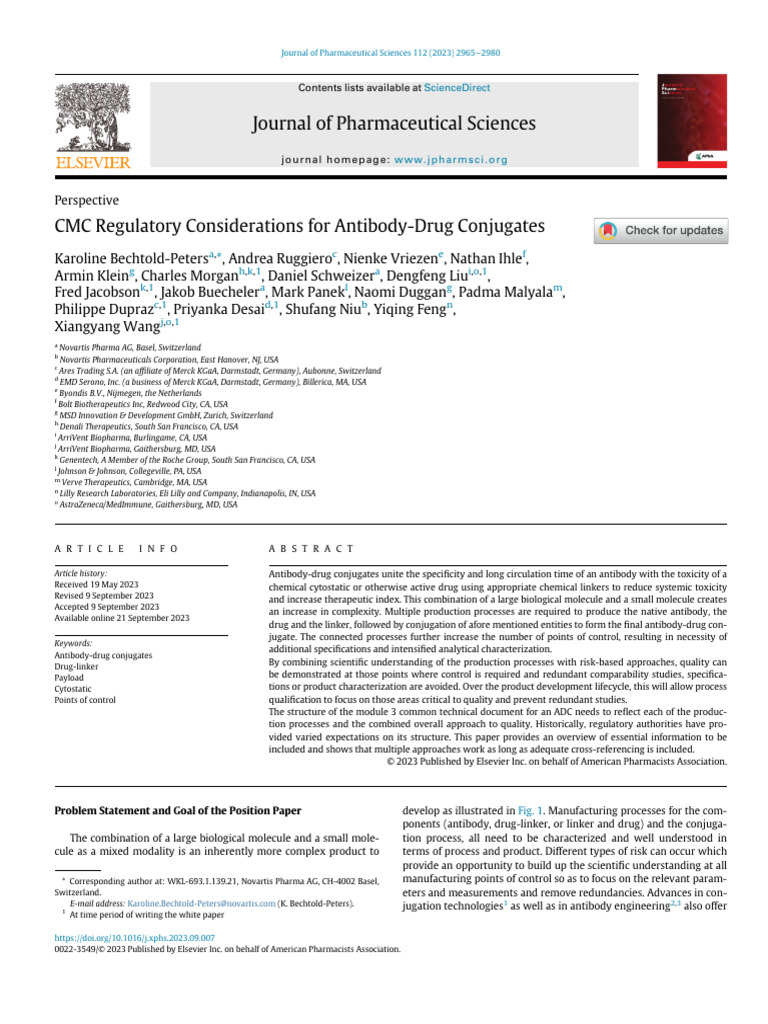 CMC Regulations for Antibody-Drug Conjugates | PDF | Monoclonal ...
