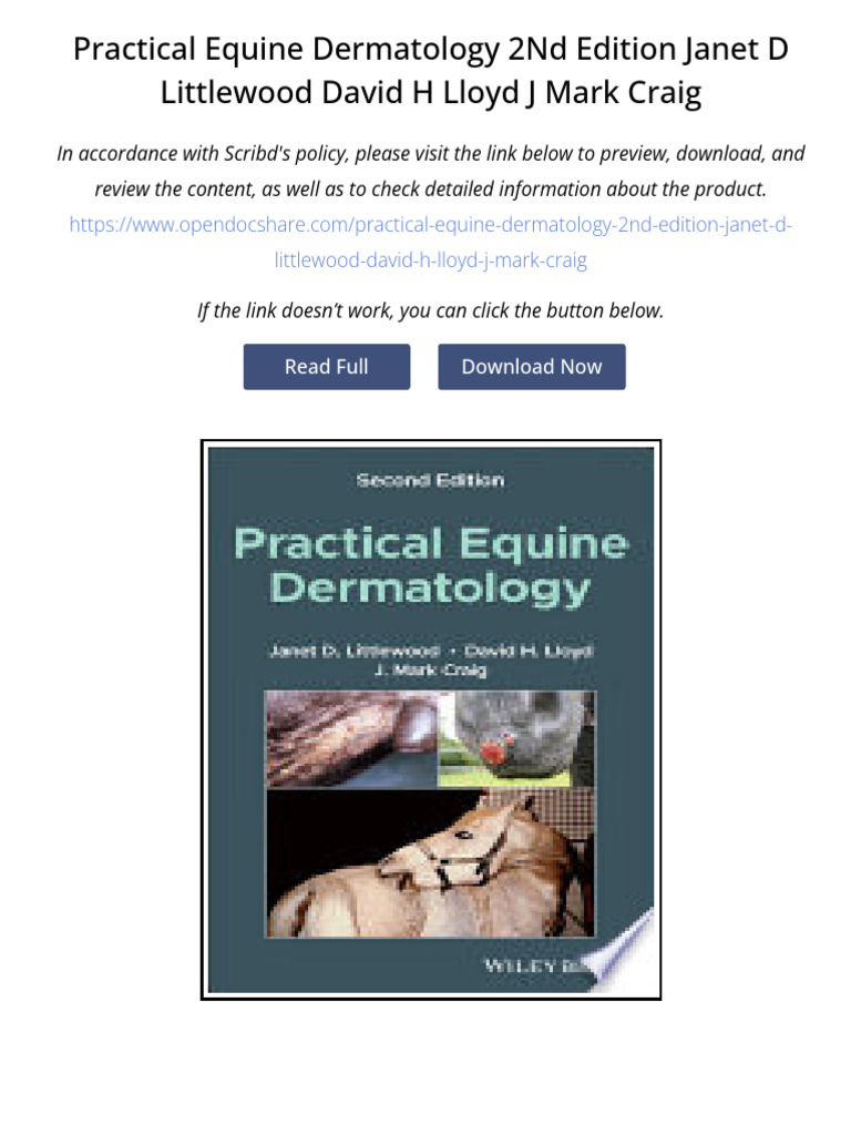 Practical Equine Dermatology 2nd Edition Janet D Littlewood David H ...