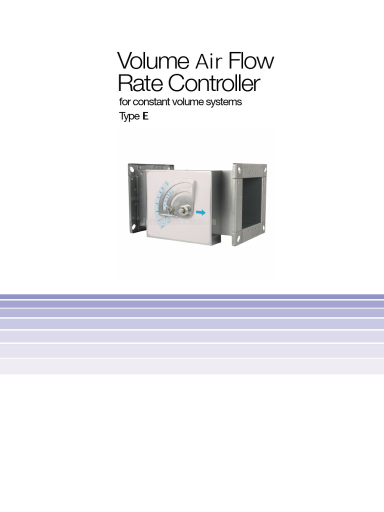 Volume Flow Rate Controller Type E | PDF | Flow Measurement | Duct (Flow)