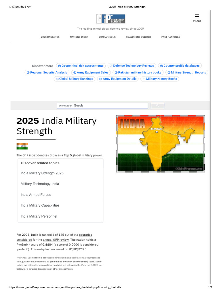 2025 India Military Strength | PDF | Navies | United States Armed Forces