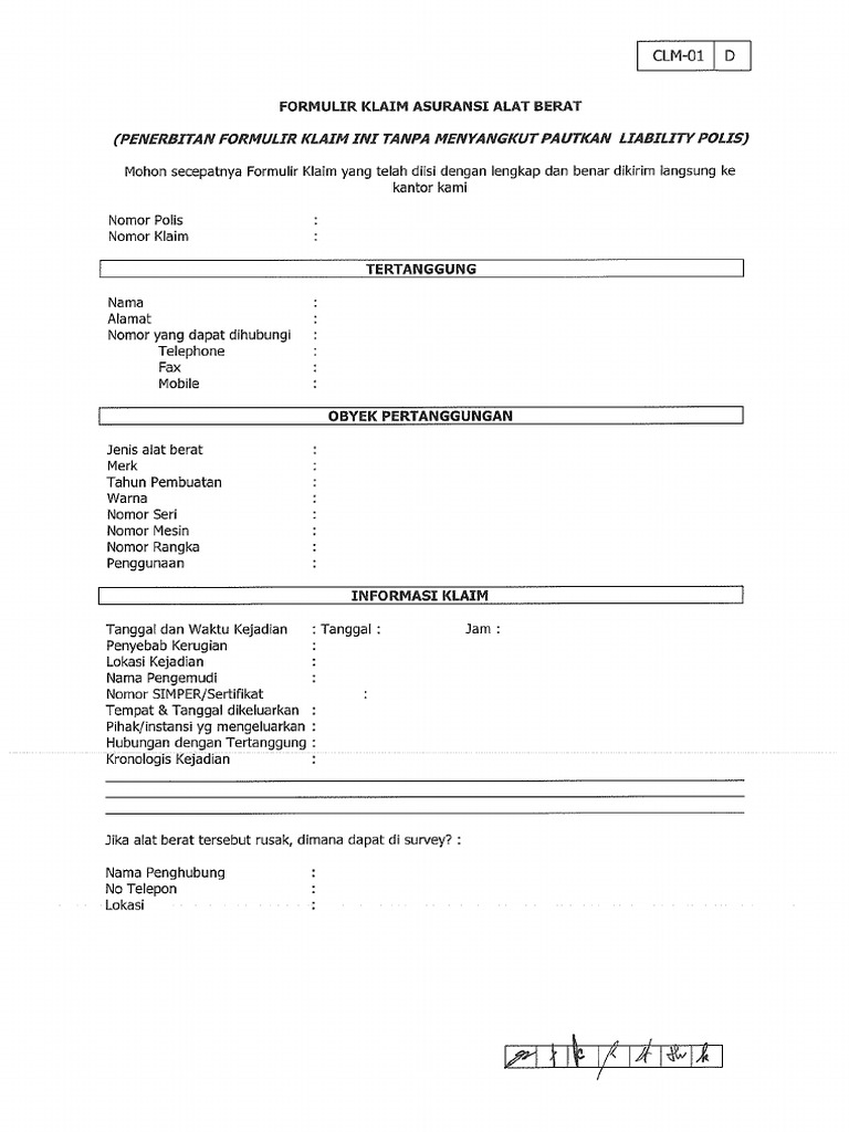 Form Alat Berat | PDF