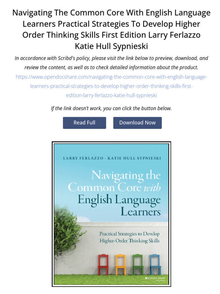 Navigating the Common Core with English Language Learners Practical ...