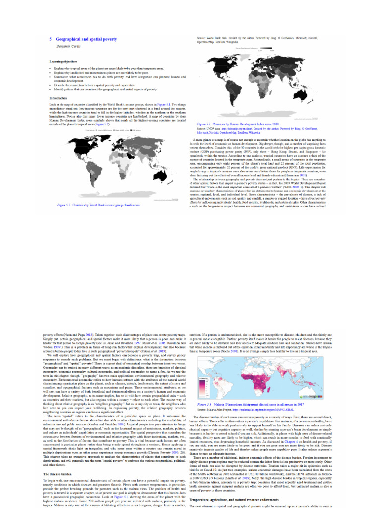 Textbook Chapters 5 Geographical and spatial poverty | PDF